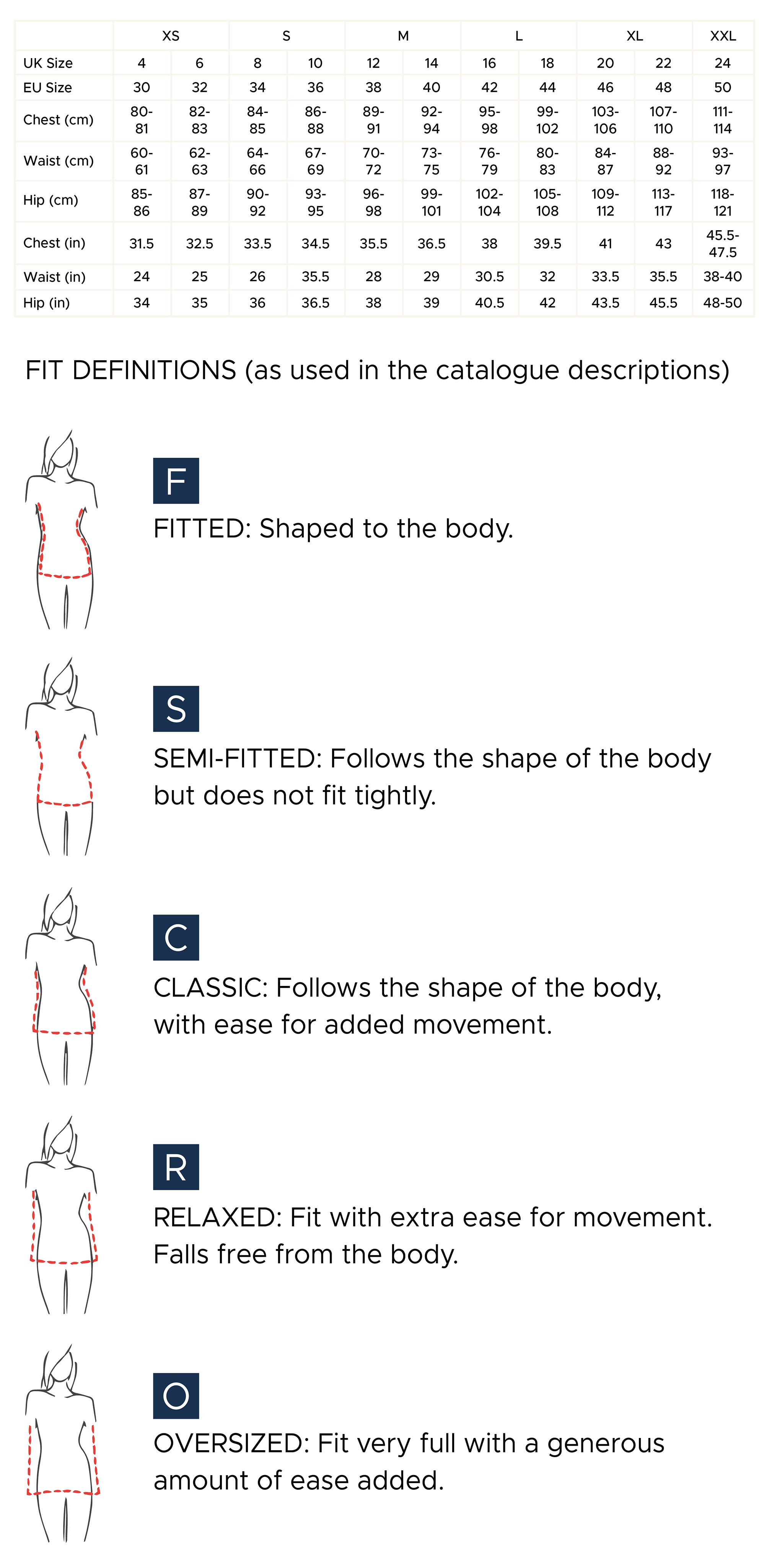 Sizing guide – Peruvian Connection