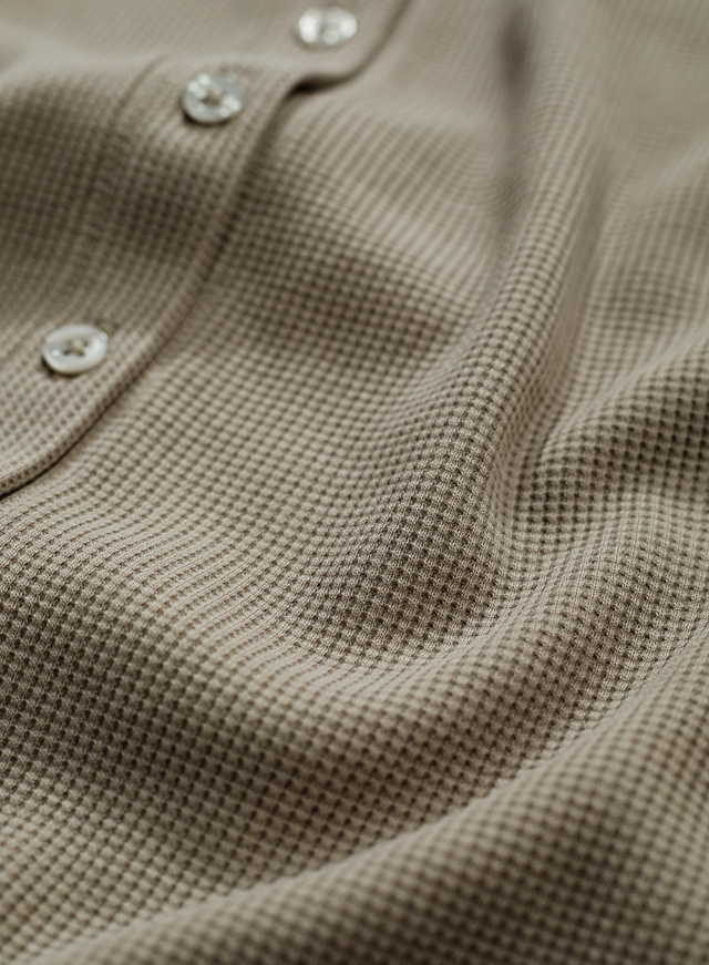 Waffle Buttoning Top – Peruvian Connection